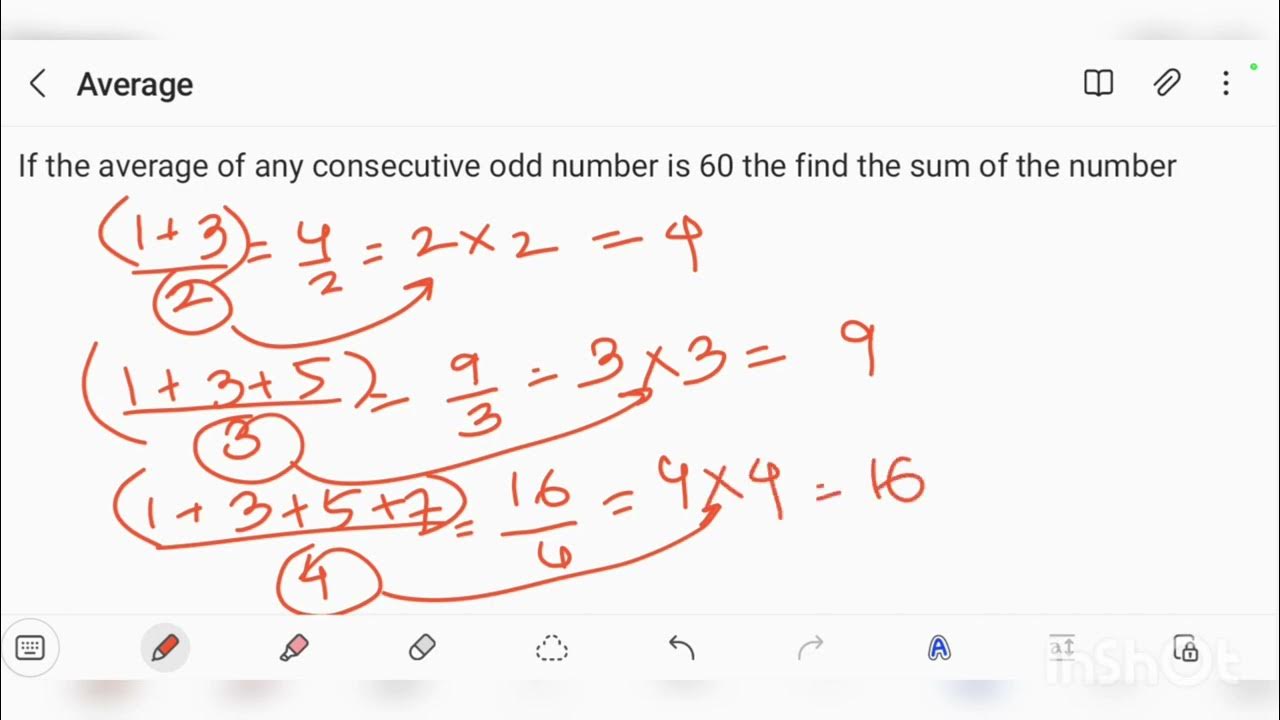 If the average of any consecutive odd number is 60 then find the sum of number @TheExamCentral ...