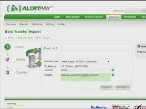 How to Deposit Money into Your AlertPay Account - YouTube