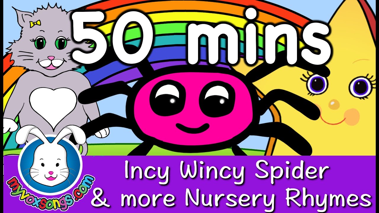 Incy Wincy Spider & more Nursery Rhymes with lyrics - YouTube