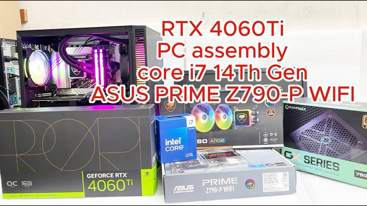 RTX 4060Ti PC assembly i7 14Th Gen | ASUS PRIME Z790-P WIFI | PC assembly tutorial !!! - YouTube