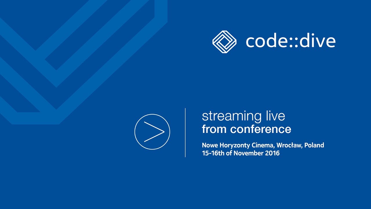 code::dive 2016 live stream, day 1, stage 1 - YouTube