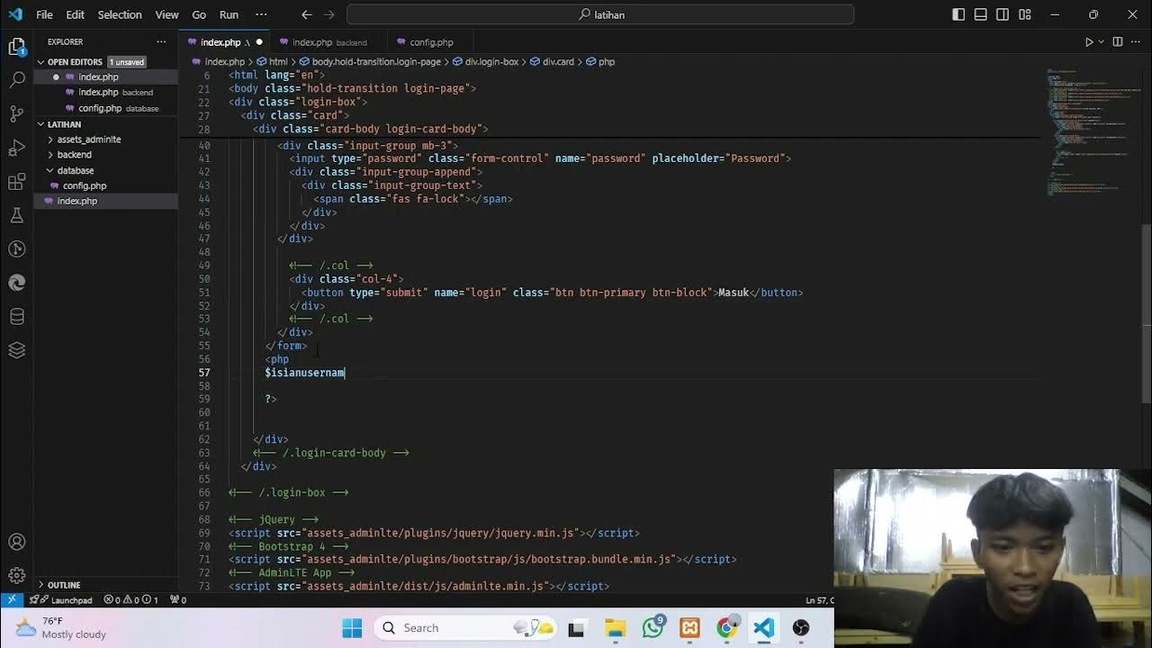 Menghubungkan Halaman Login Dengan Backand - YouTube