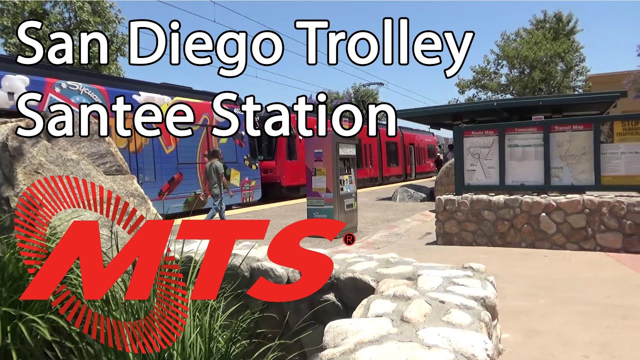 A Look Around Santee Station - San Diego Trolley SDMTS - YouTube