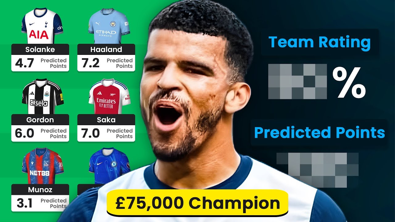 BEST FPL SOLANKE DRAFT! | £75,000 Fantasy Football Winner! | 💰 Fergi's ...