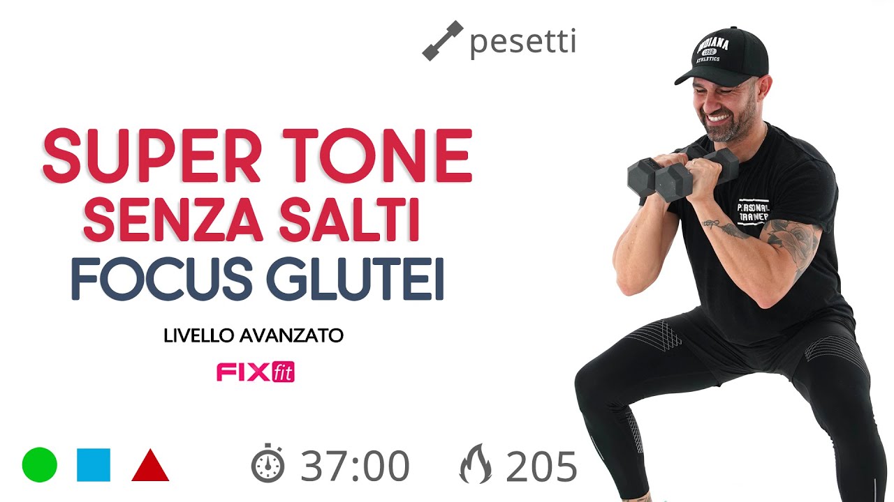 Allenamento Total Body Super Tone Focus Glutei Senza Salti - YouTube