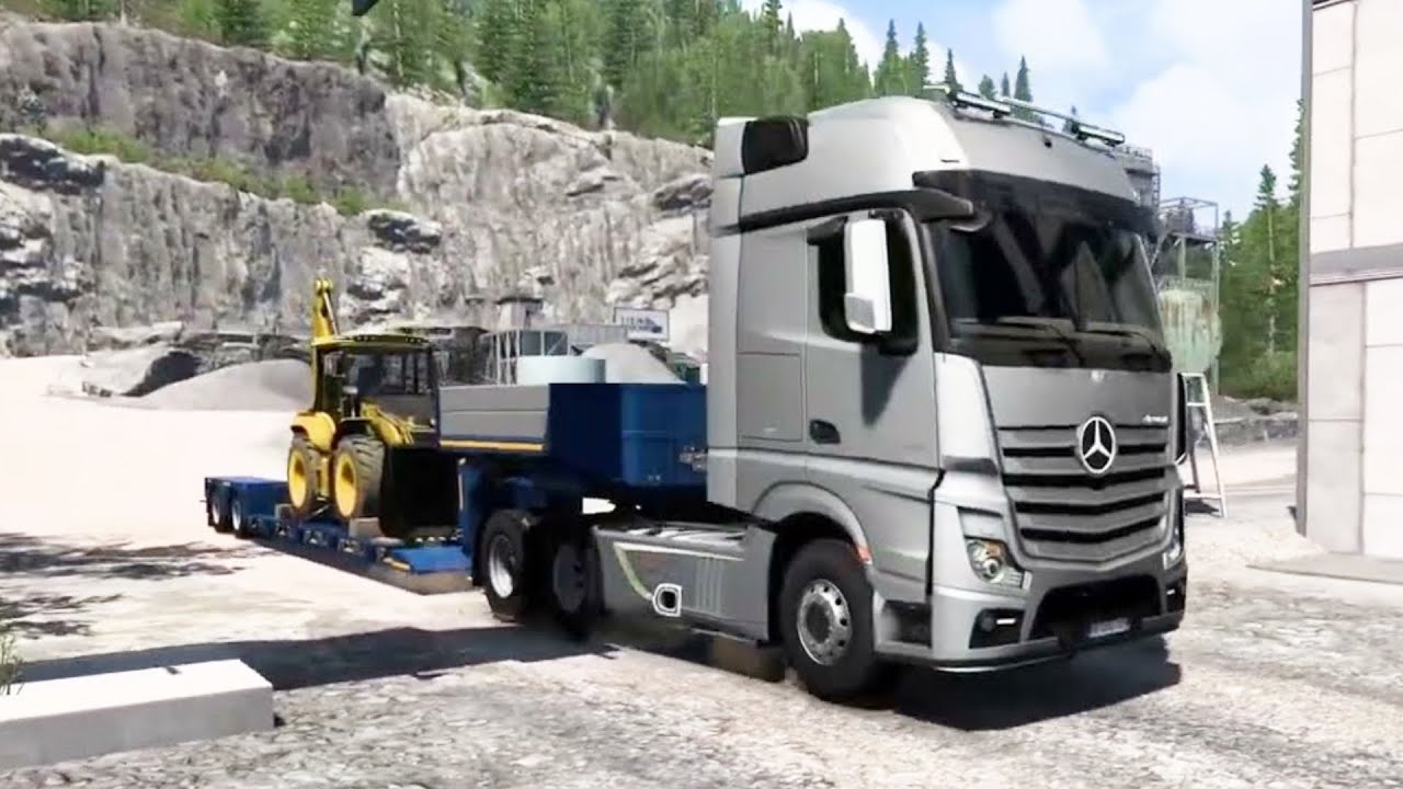 JCB Load With Mercedes-Benz truck | ETS 2 - YouTube