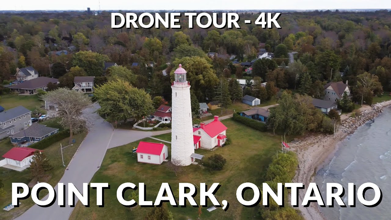 🚁🌟 Majestic Aerial Tour of Point Clark Lighthouse, Ontario | 4K Drone ...