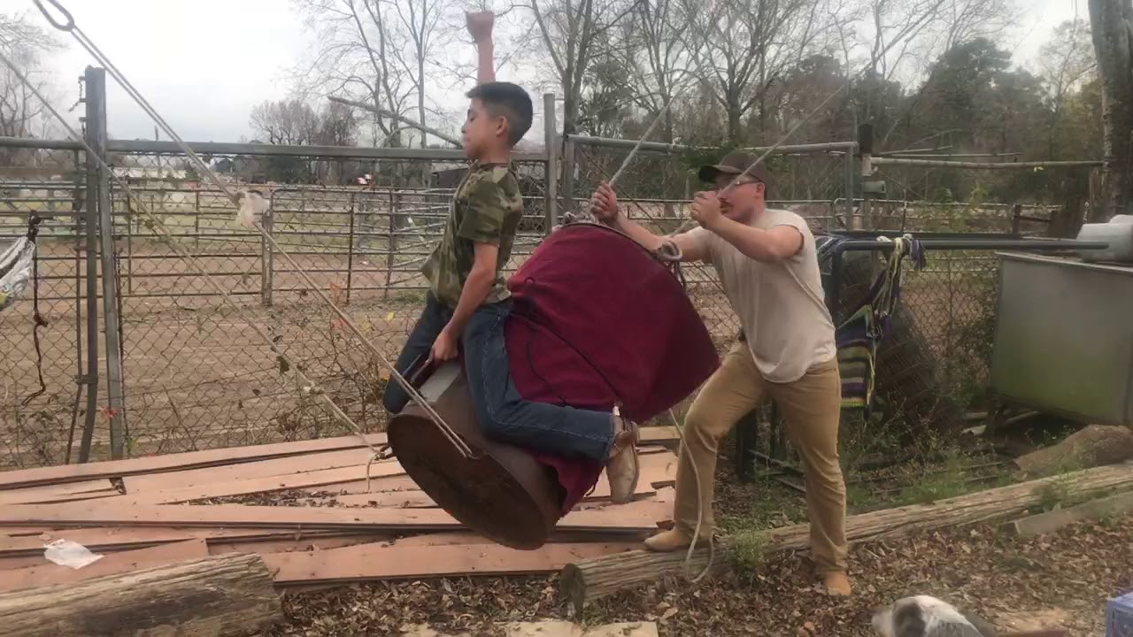 Practice for Bull riding - YouTube