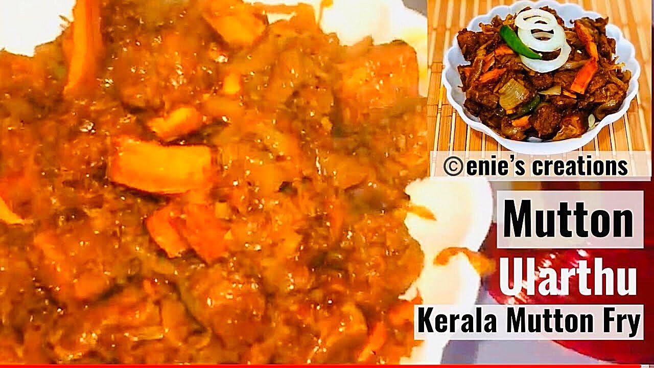 Spicy Mutton Roast With Fried Coconut Chips | Nadan Mutton Roast ...
