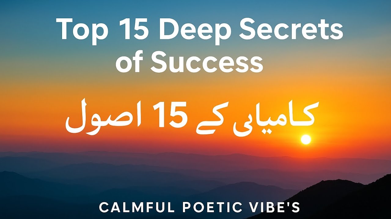 CALMFUL POETIC VIBE's|15 secret of success| secret of success|How to be ...