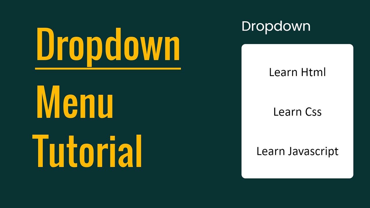 Creating Simple Dropdown Menu Using Html And Css Youtube 2470