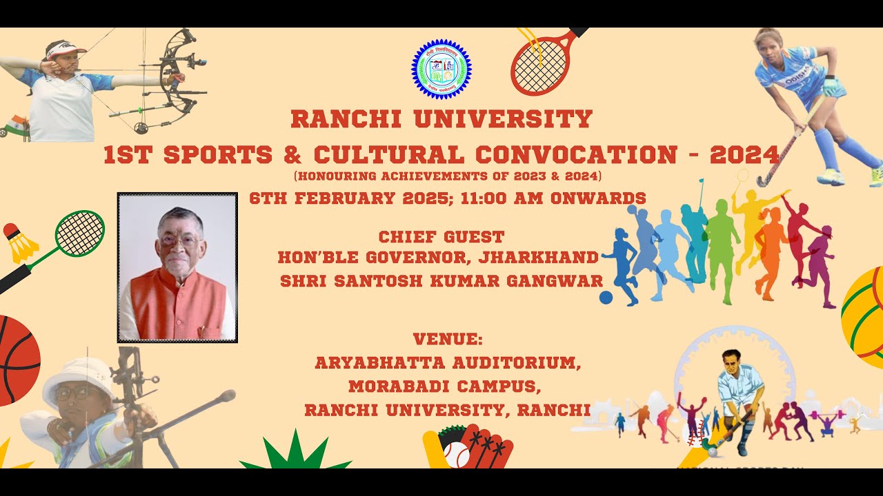 1st Sports Convocation Ranchi University - YouTube