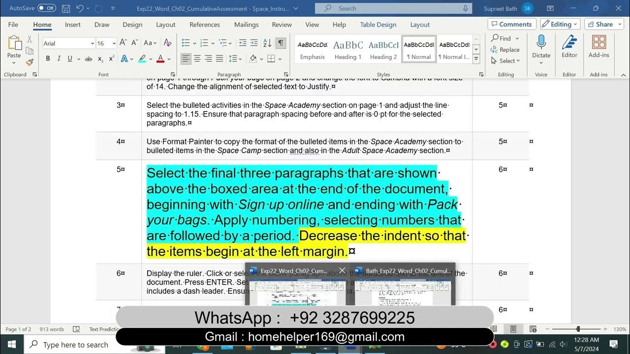 Exp22_Word_Ch02_CumulativeAssessment - Space | exp22 Word Ch02 CumulativeAssessment Space - YouTube
