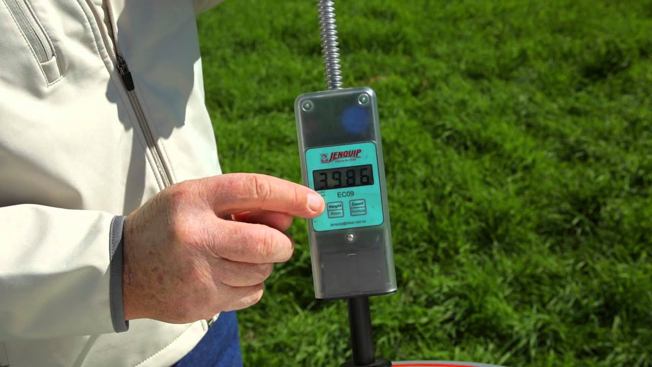 Measuring pasture with a rising plate meter - YouTube