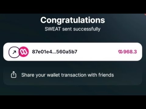 Sweat wallet transfer to binance 2023