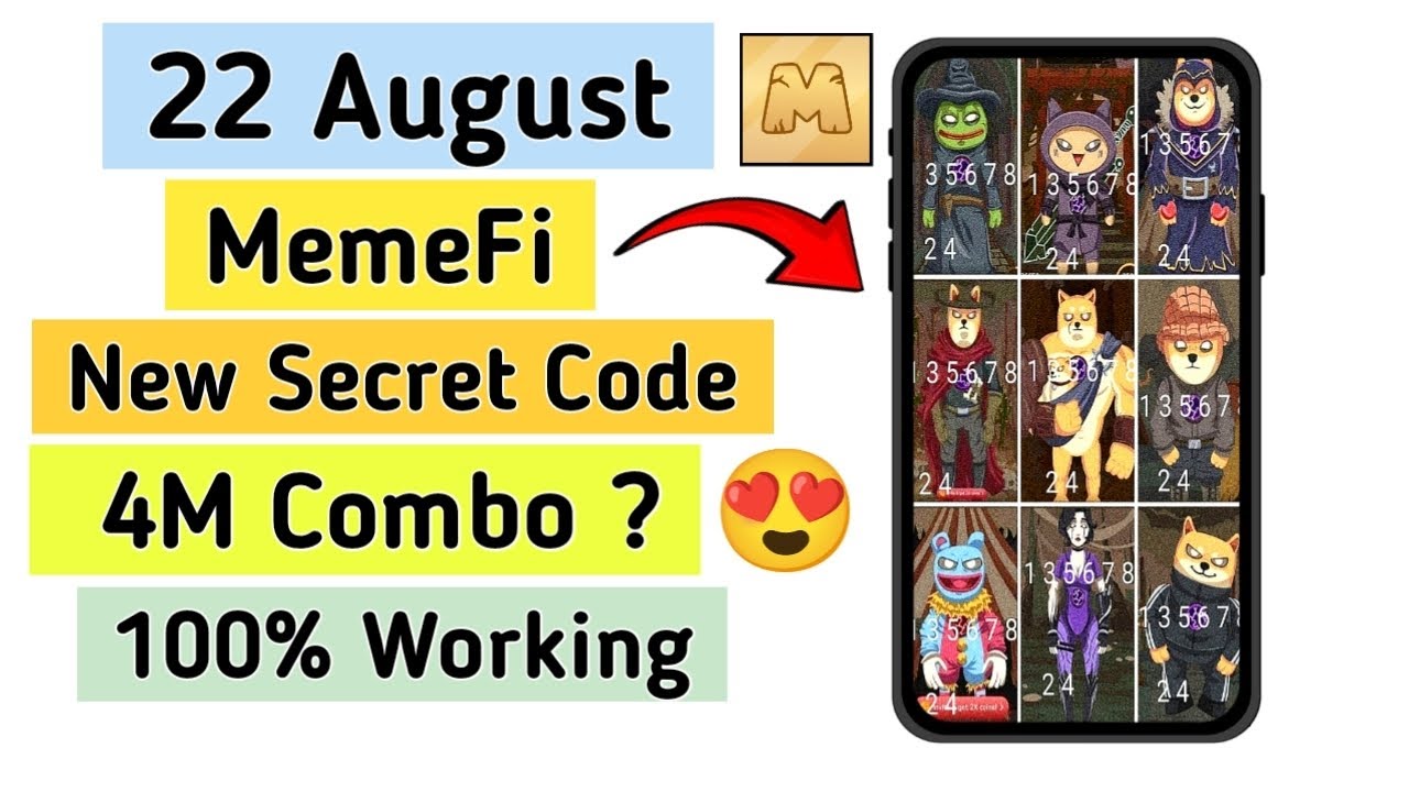 ( Level 1-12) memefi new secret combo 22 august | memefi coin daily ...
