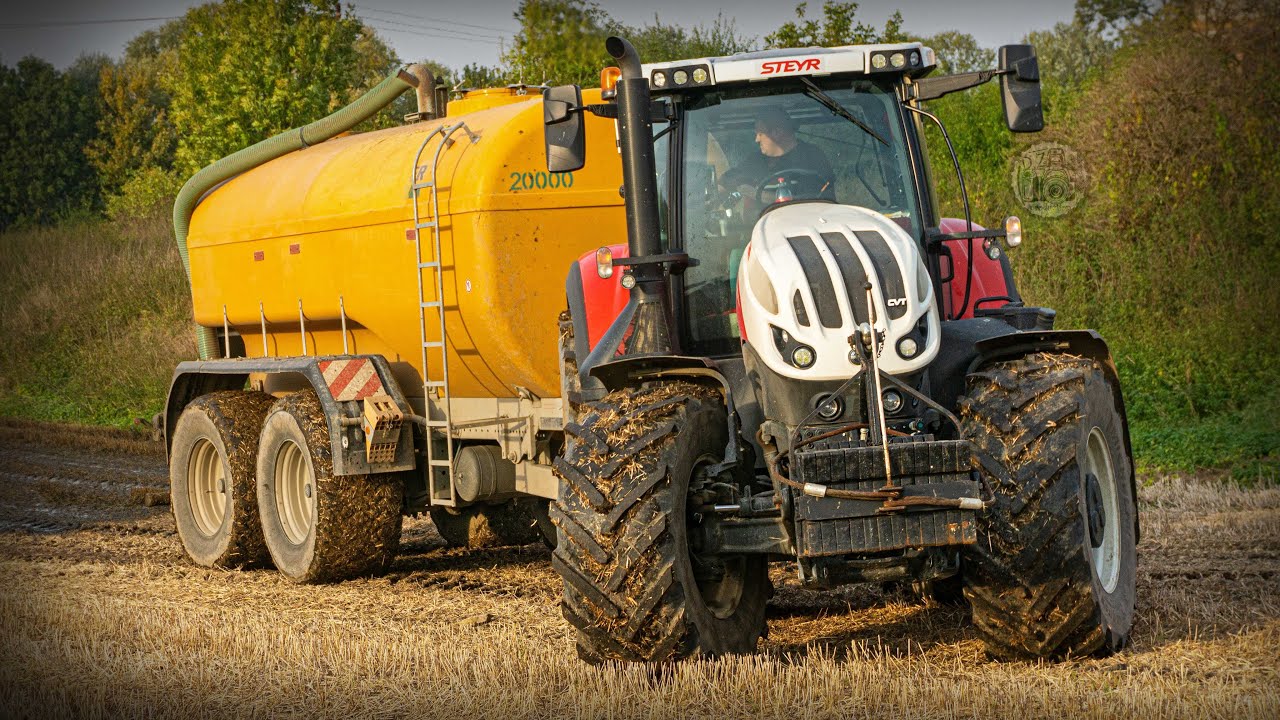 Application of Digestate | Steyr Terrus 6250 CVT, Steyr 6200 CVT ...