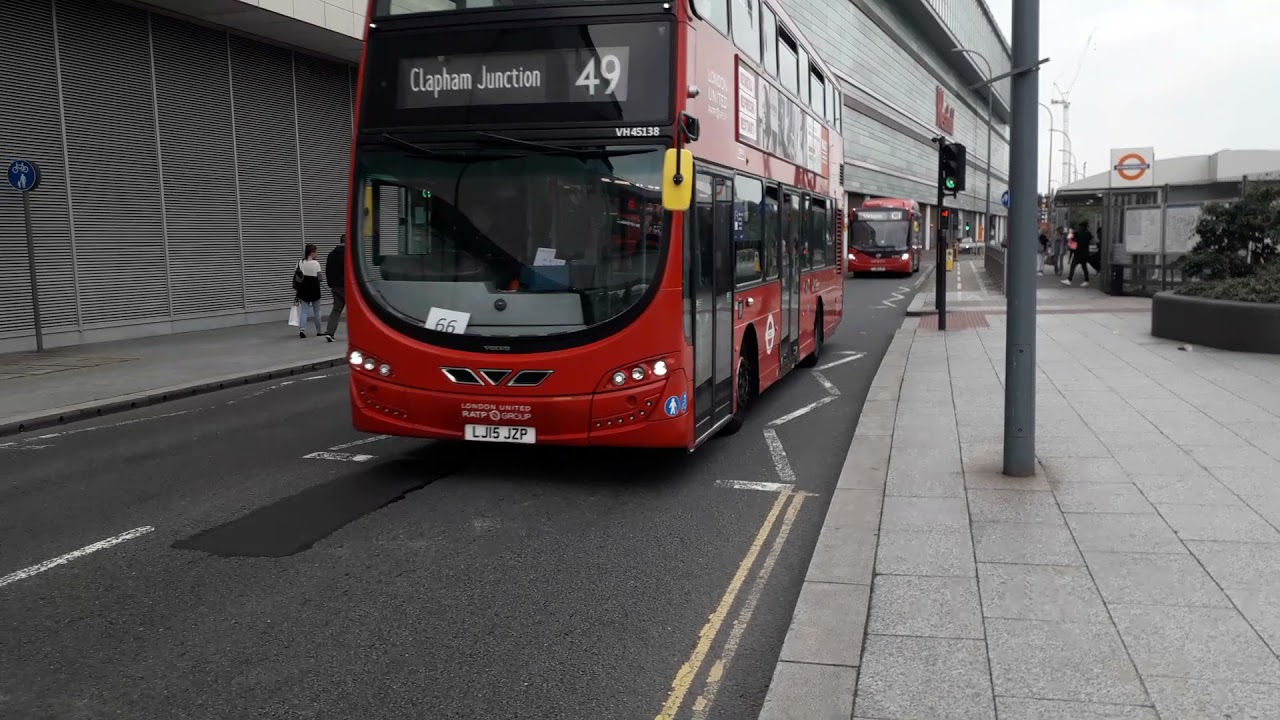 LONDON BUS ROUTE 49 PASSING AT WHITE CITY(Ratp group WVEG3 VH45138 ...