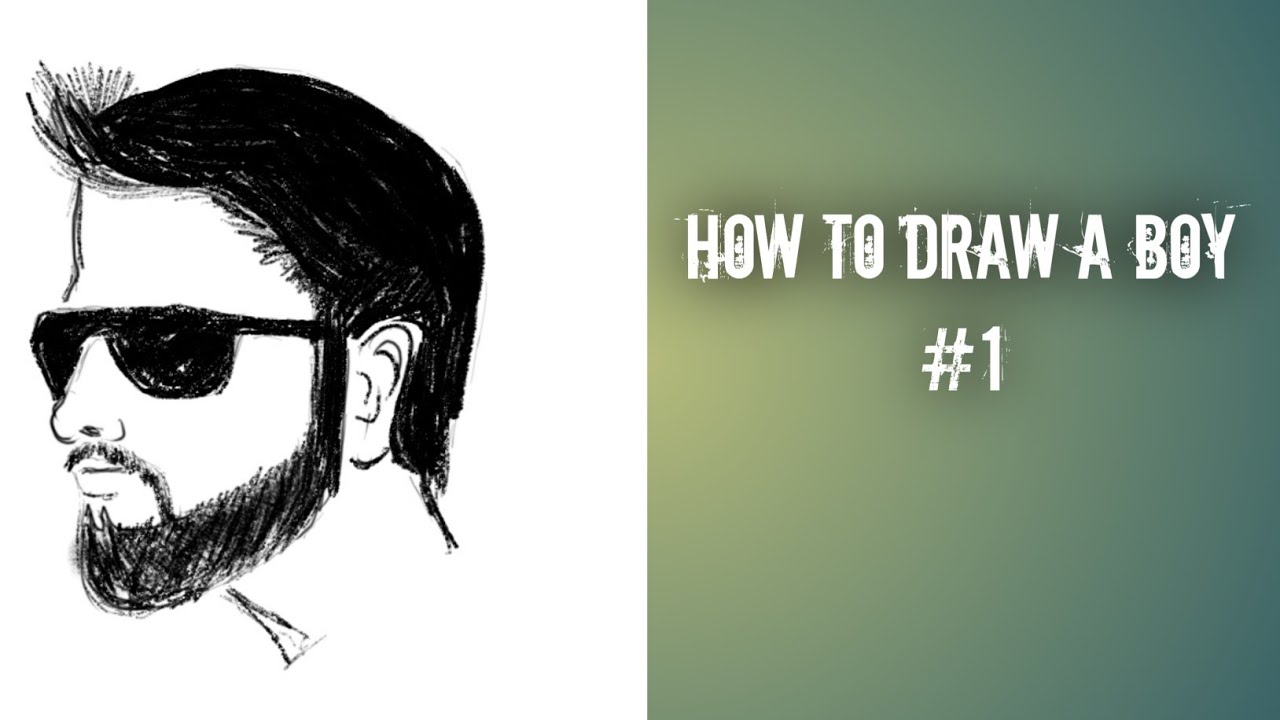 How to draw a boy for a Beginners || Digital Art || JA ARTS || step by ...