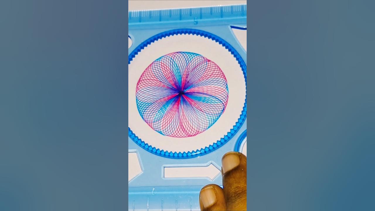 Colourful spirograph 🩷💙 #ytshorts - YouTube