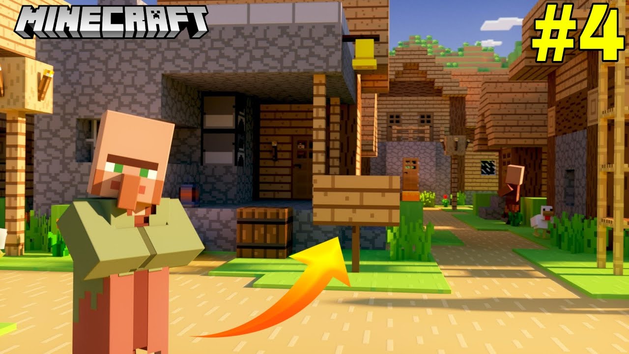 VILLAGERS CAME TO MY HOUSE | MINECRAFT PE SURVIVAL SERIES #4 - YouTube