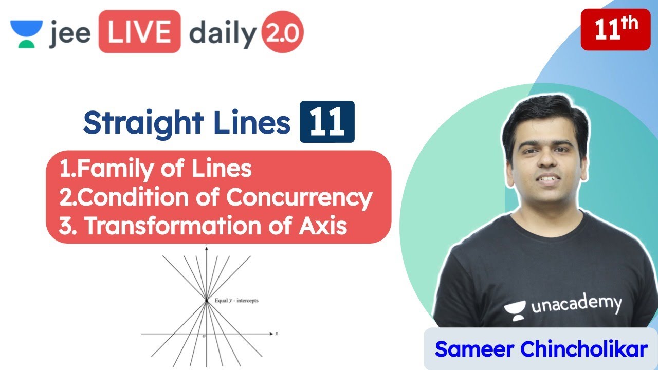 JEE: Straight Lines L11 | Class 11 | Unacademy JEE | JEE Maths | Sameer Chincholikar - YouTube