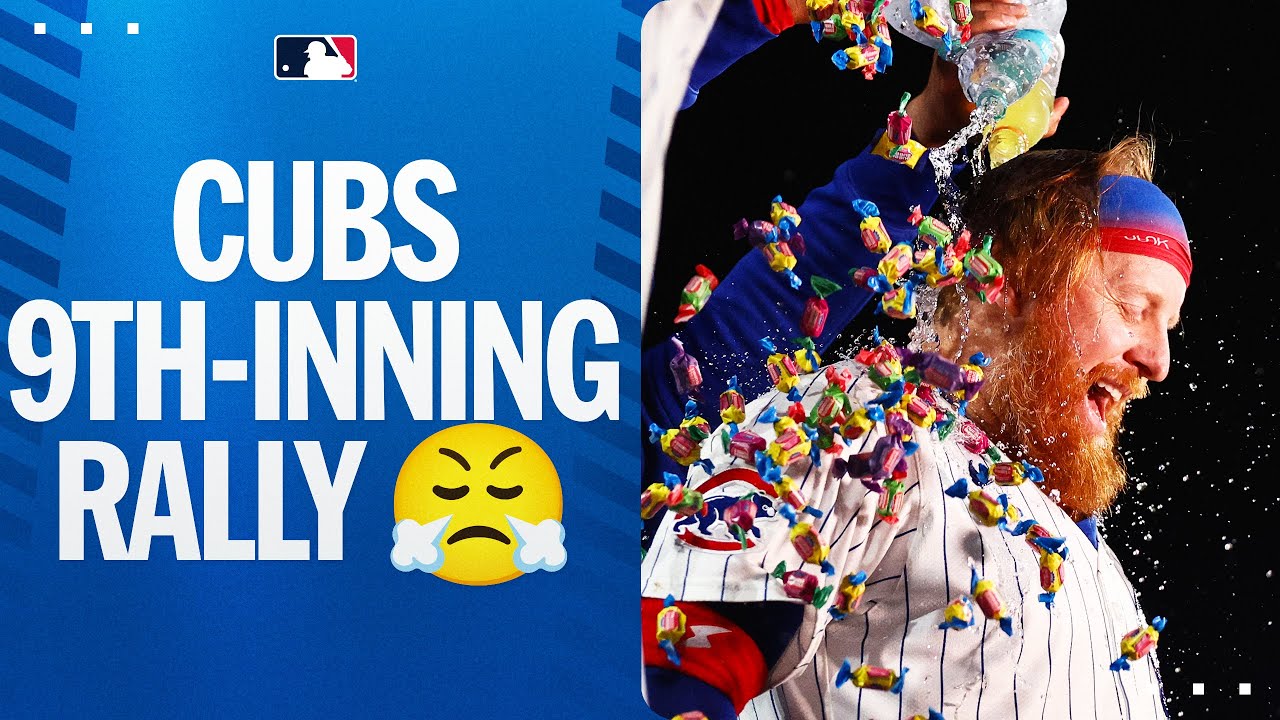 FULL INNING: The Cubs rally in the 9th to walk it off! 😤 - YouTube