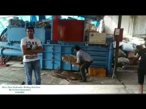 Semiautomatic Hydraulic bailing machine ,Scrap bailing machine,Waste ...