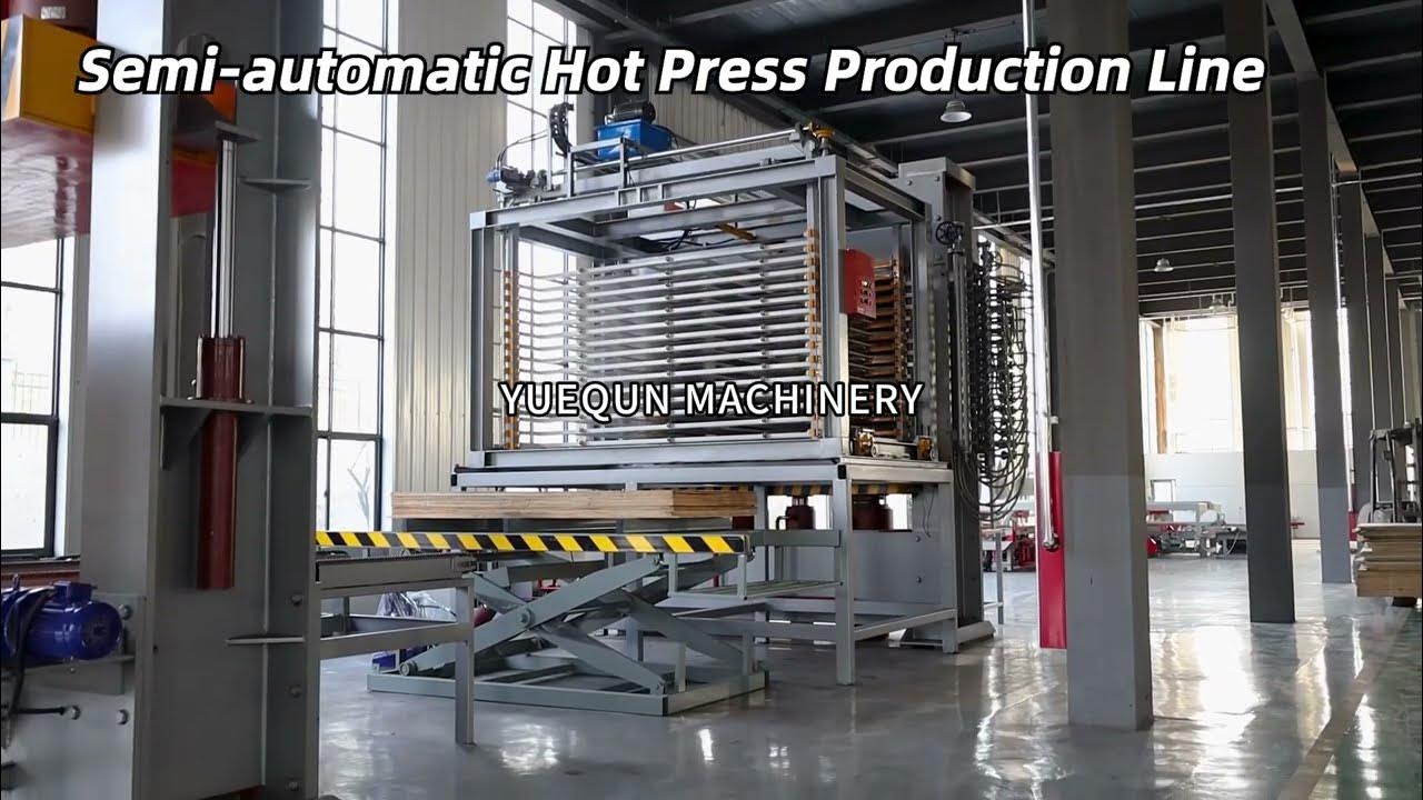 15layers hot press machine with semi-automatic loading machine. - YouTube
