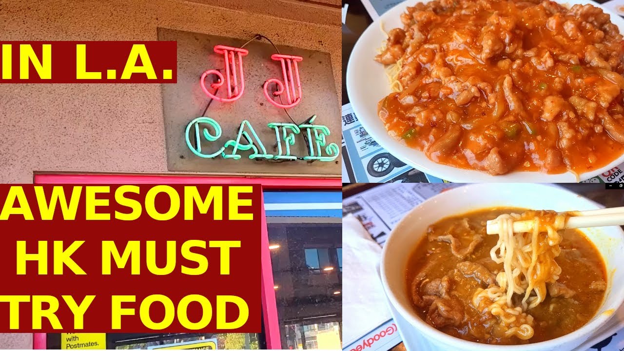 LA Must eat JJ Cafe Monterey park HK breakfast, satay beef instant ...