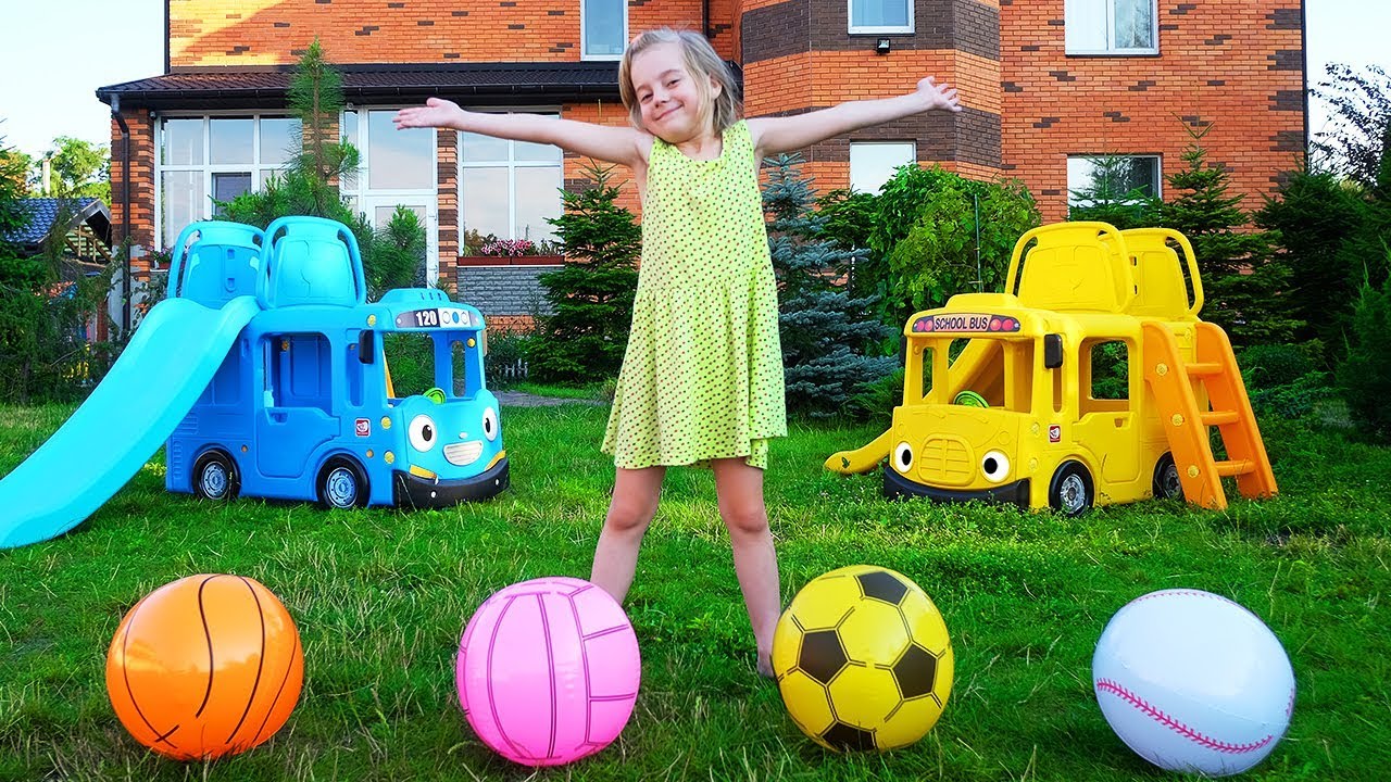 Fun playtime with colored Balls - YouTube