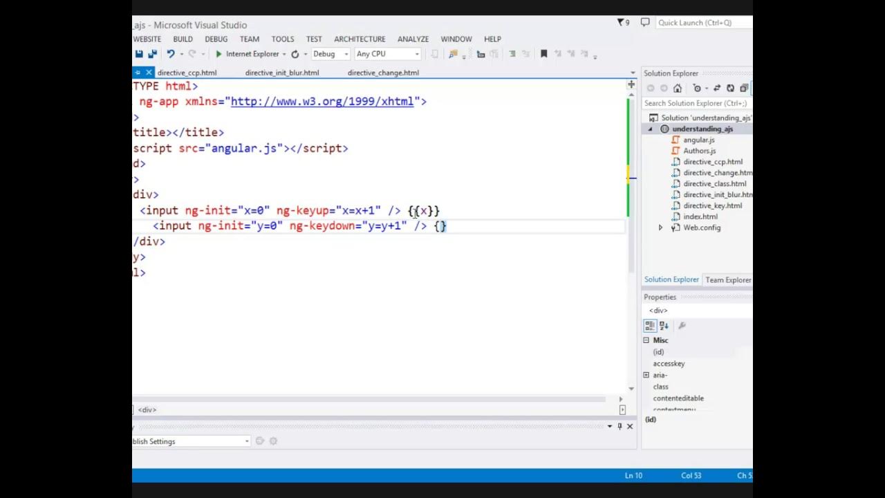 9 ng keyup, ng keydown, ng disable - YouTube