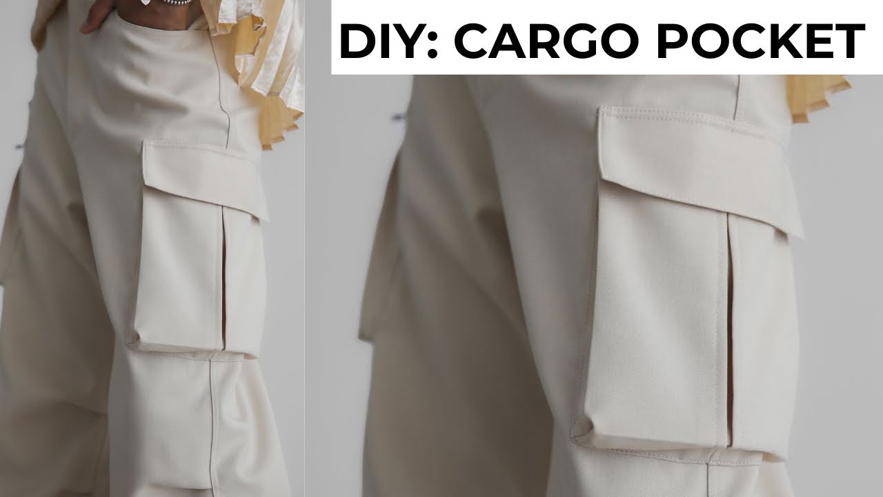HOW TO CUT & SEW A CARGO POCKET| Easiest Way to Make a Cargo Pocket ...