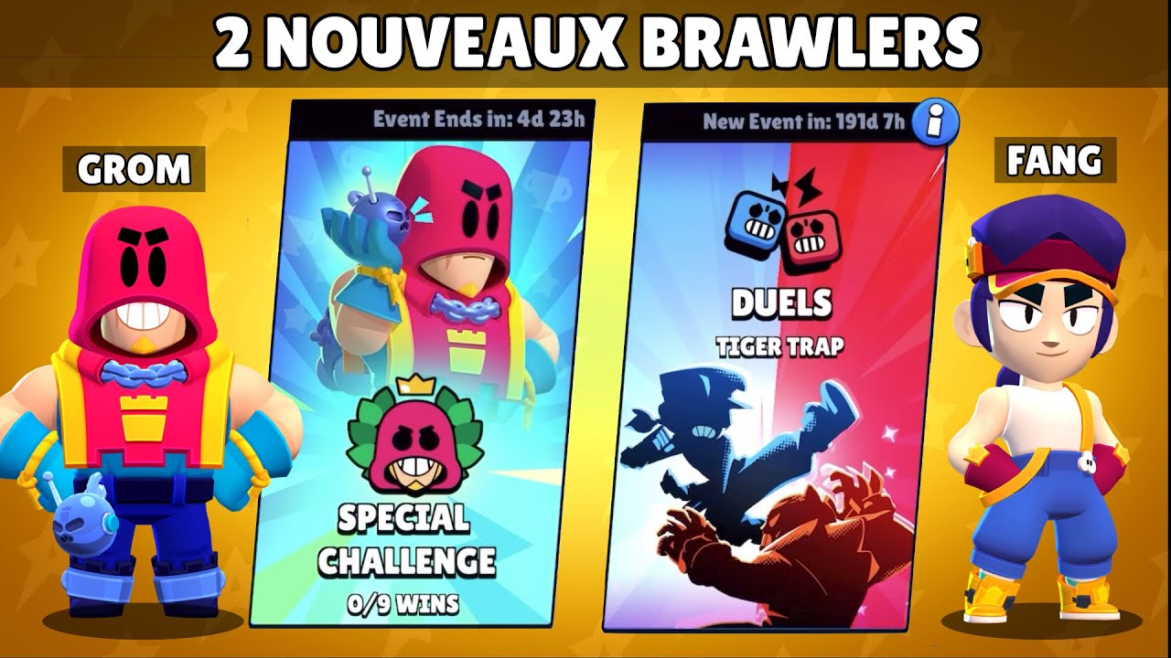 2 NOUVEAUX BRAWLERS GROM ET FANG / PLEINS DE CADEAUX 🎁 SKIN GRATUIT ...