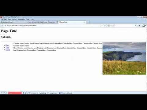 HTML/CSS Float Layout Tutorial - YouTube