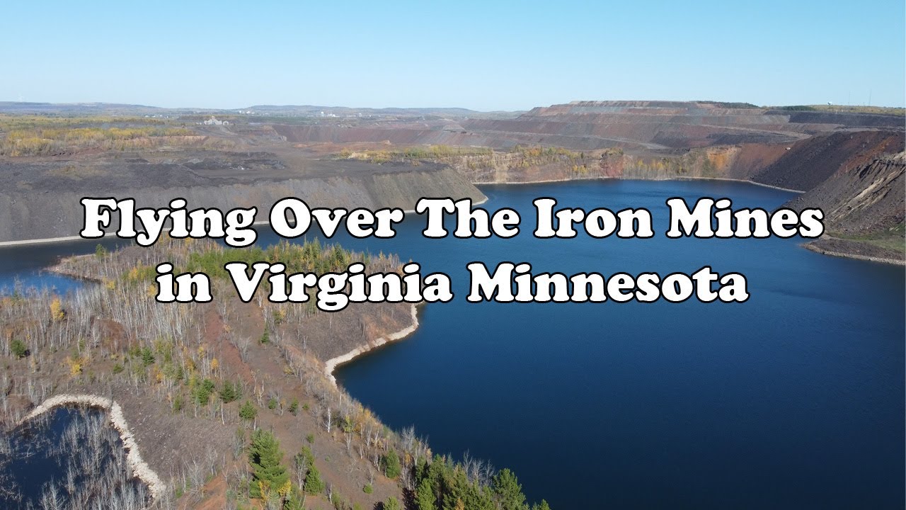 Flying Over The Iron Mines in Virginia Minnesota - YouTube