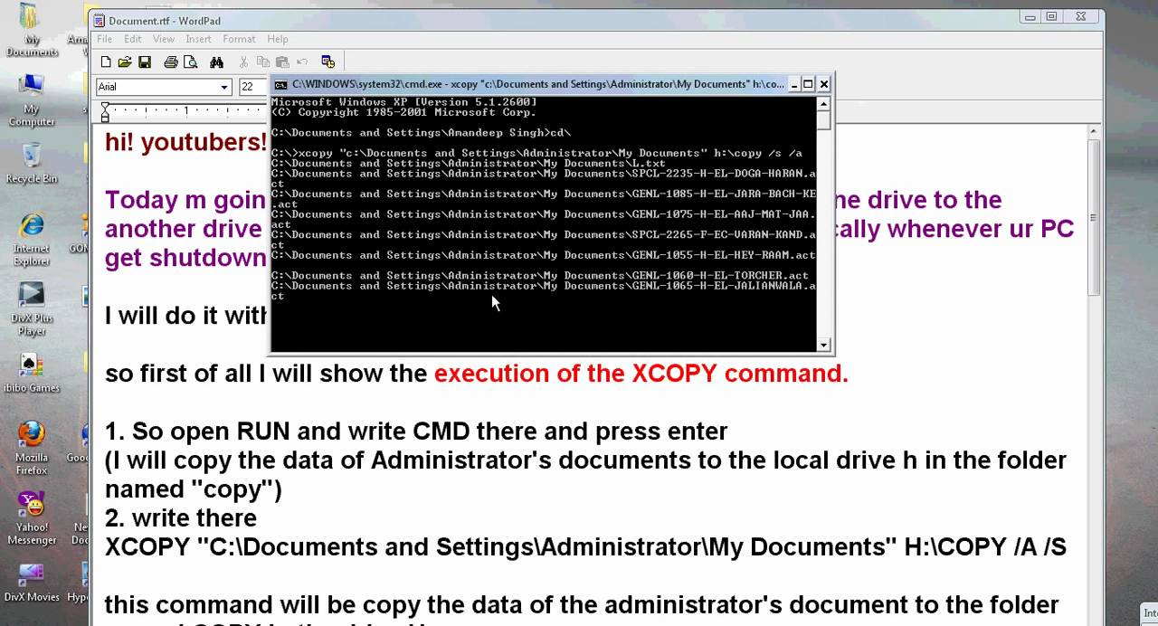 How To Take Backup Using XCOPY Command YouTube