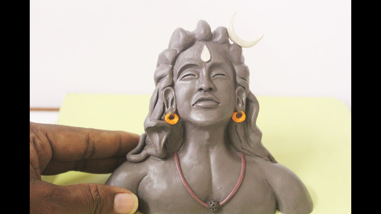 How to Make God Adiyogi Statue using Clay | Adiyogi Statue Sculpture ...