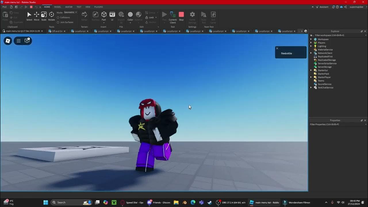 FREE main menu + loading screen [roblox studio] - YouTube