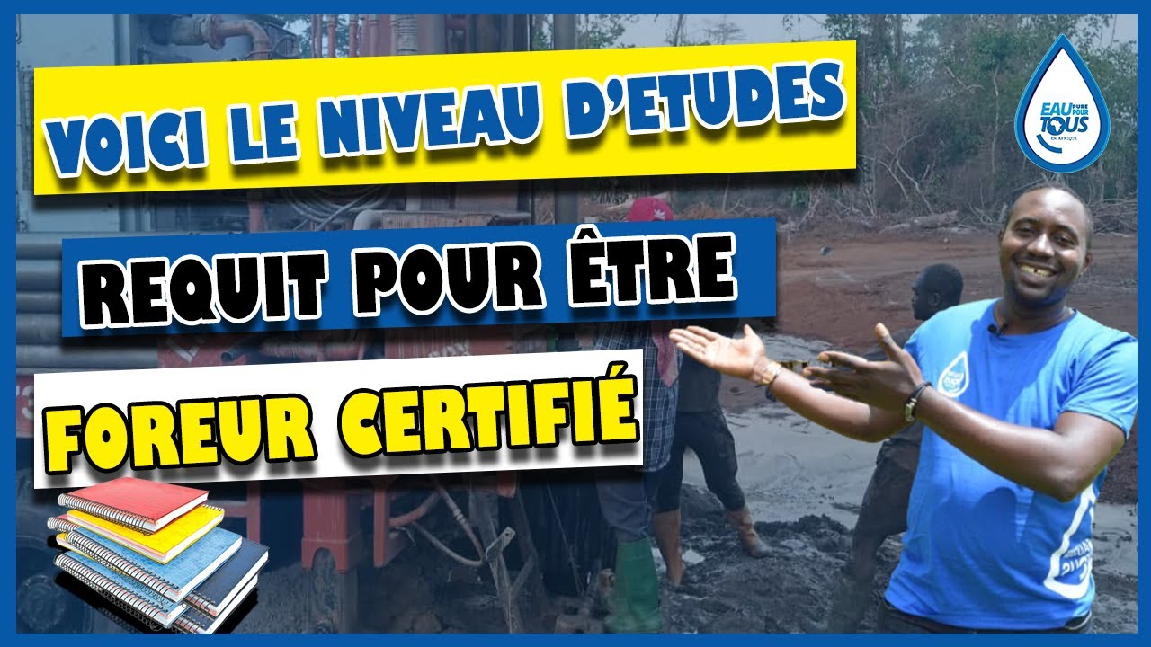 Voici le niveau d'études requit pour être foreur certifié - YouTube