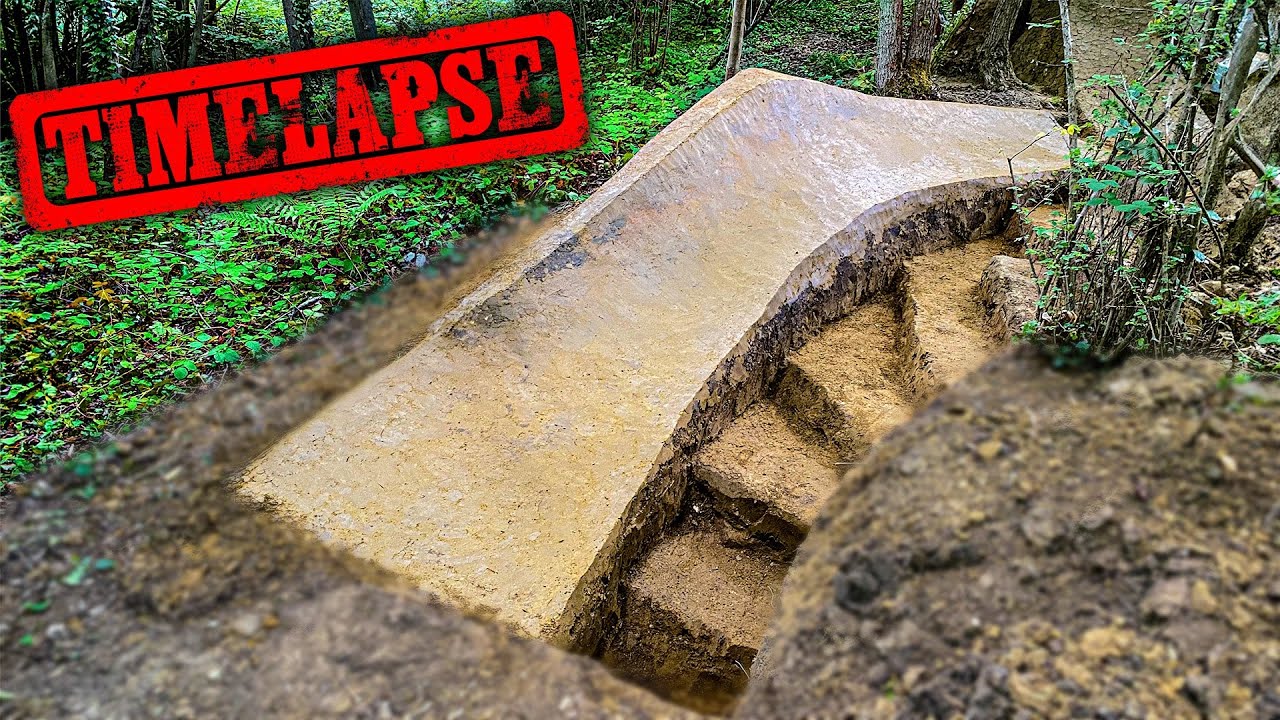 TIMELAPS BMX & MTB shape & build dirt jumps - YouTube