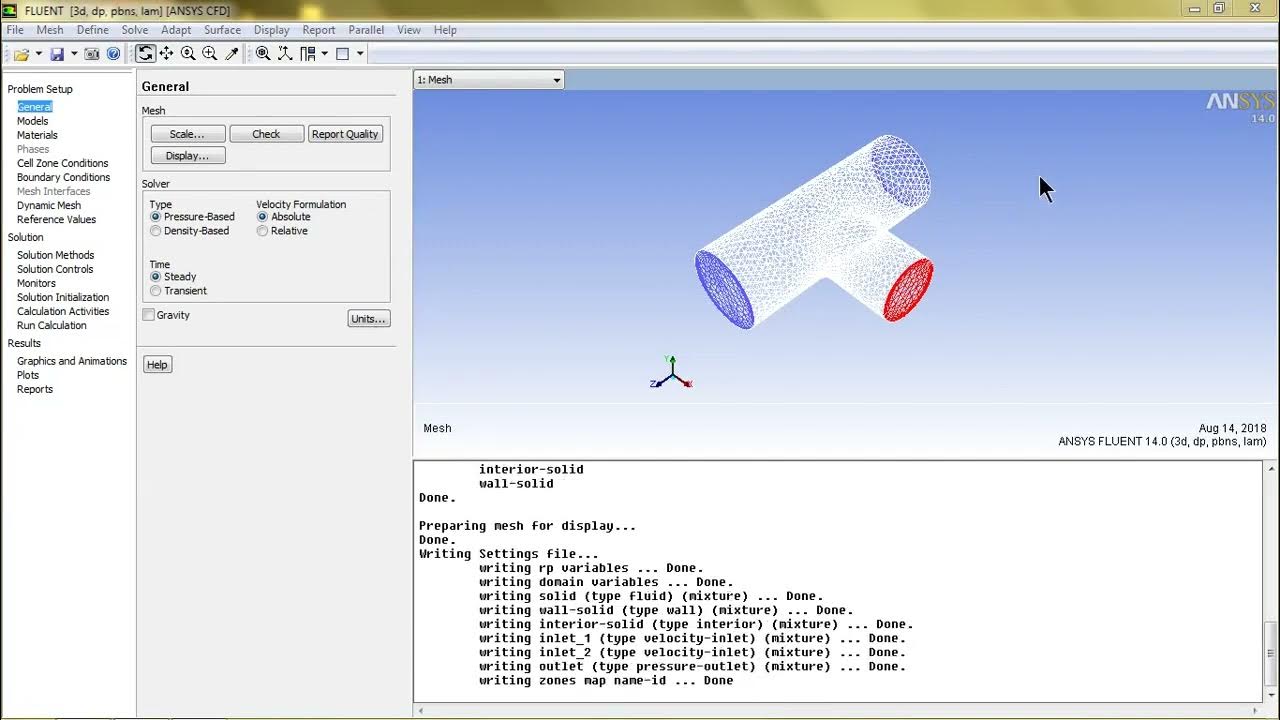 23 ANSYS WORKBENCH Fluent simple FLOW tutorial - YouTube