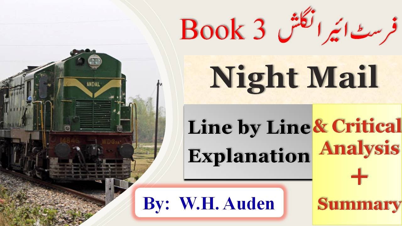 1st year english book 3 poem night mail line by line explanation ...