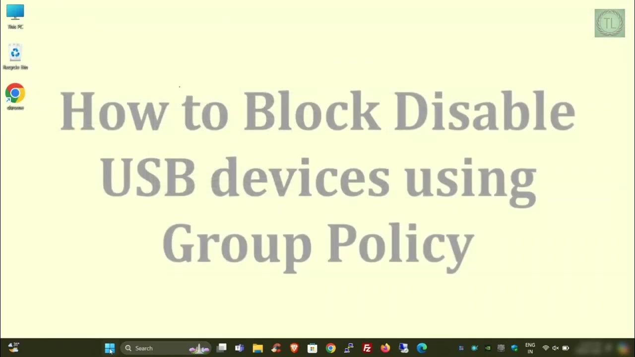 How To Disable Usb Devices Using Group Policy Disable Usb External