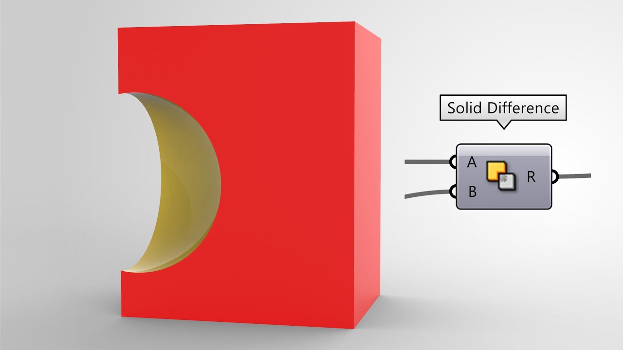 Solid Difference (Rhino Grasshopper Tutorial) - YouTube