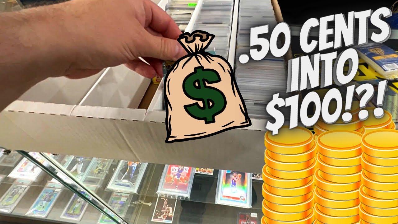 These .50 Cent Sports Card Bargain Bins were Loaded!! - YouTube