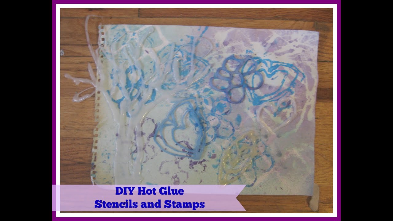 how to make Hot Glue Stencils and Stamps with hot glue / Handmade ...