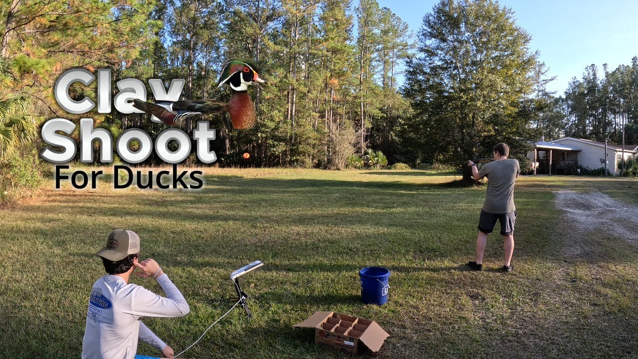 Backyard Clay Shooting, Duck Practice - YouTube