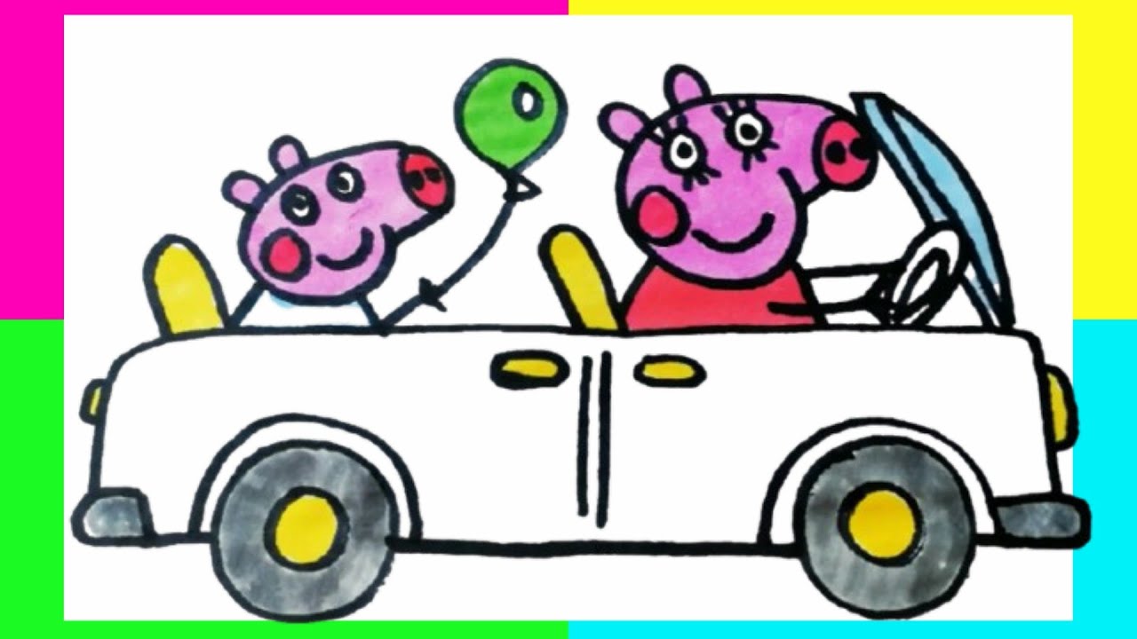 How to Draw Peppa Pig, George Pig, Easy Drawing and Coloring - YouTube