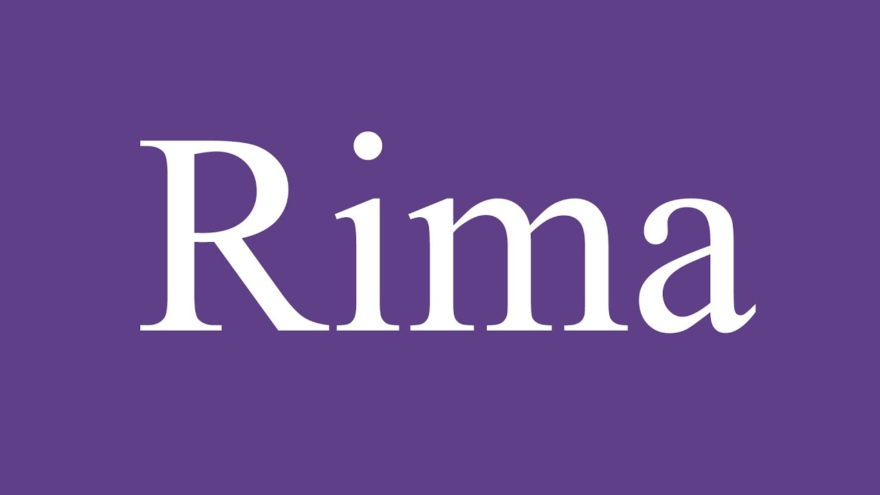 How To Pronounce ''Rima'' (Rhyme) Correctly in Spanish - YouTube